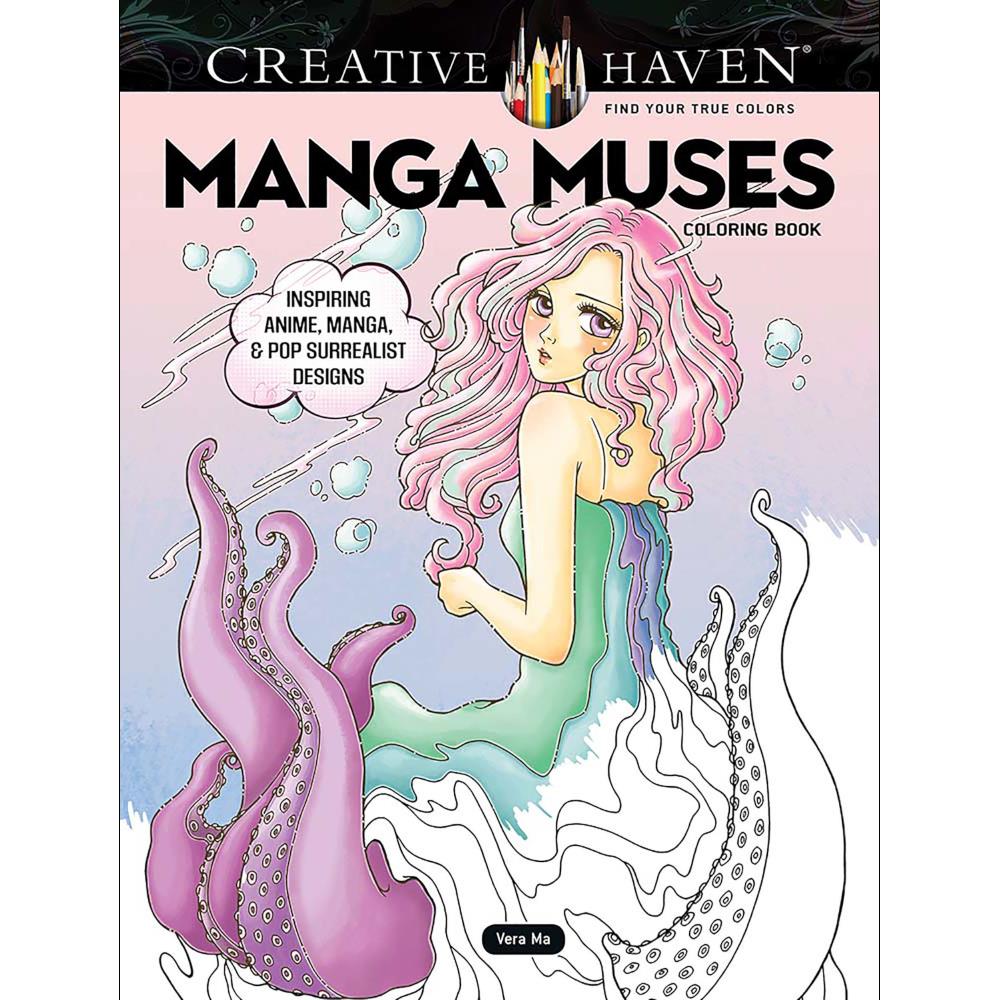 Creative Haven Colouring Book - Manga Muses – Midoco Art & Office Supplies