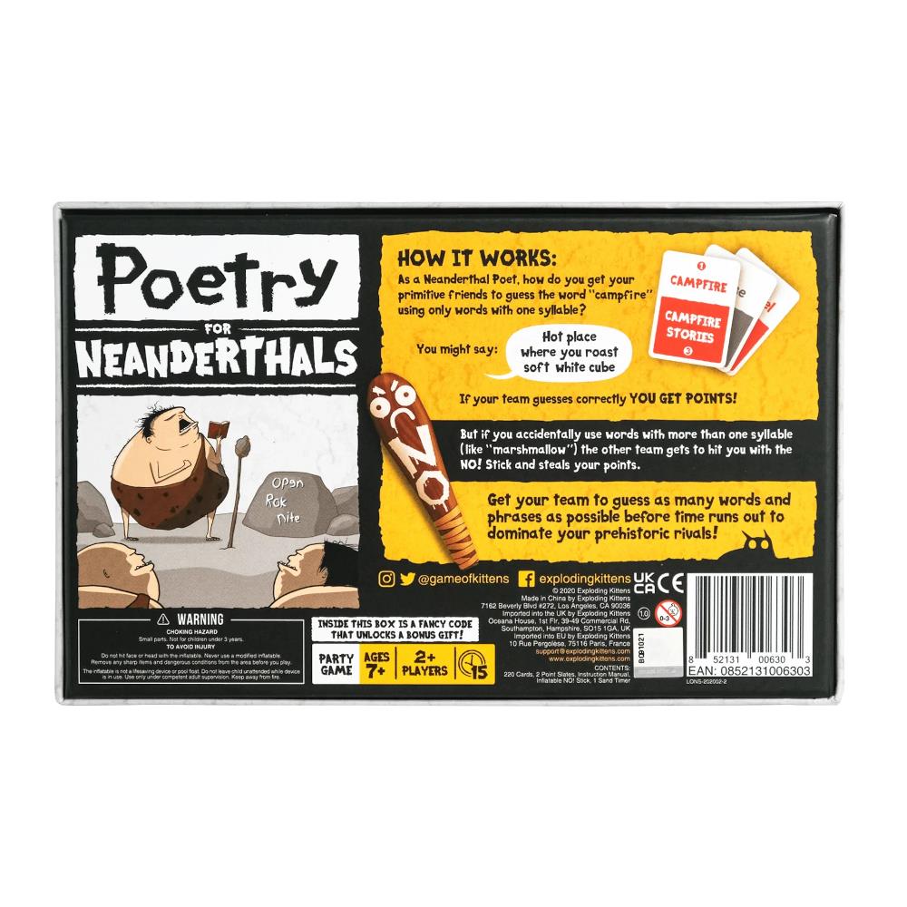 Poetry For Neanderthals Card Game Midoco Art And Office Supplies