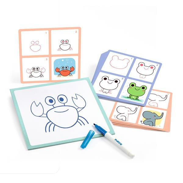 Djeco Eduludo Step by Step Drawing Kit - Babies & Co – Midoco Art ...