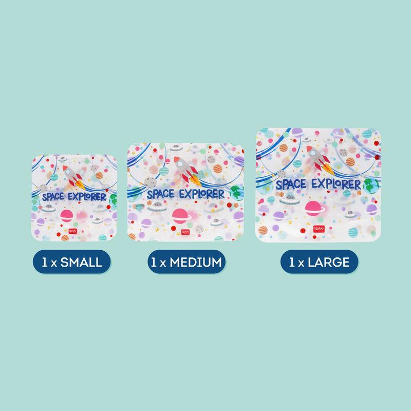 Legami Snack Bag 3pk - Space Explorer – Midoco Art & Office Supplies