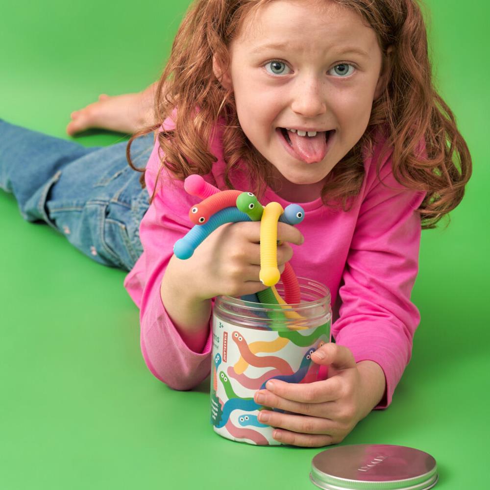 Kikkerland Kidoki Can of Worms Sensory Toy – Midoco Art & Office Supplies