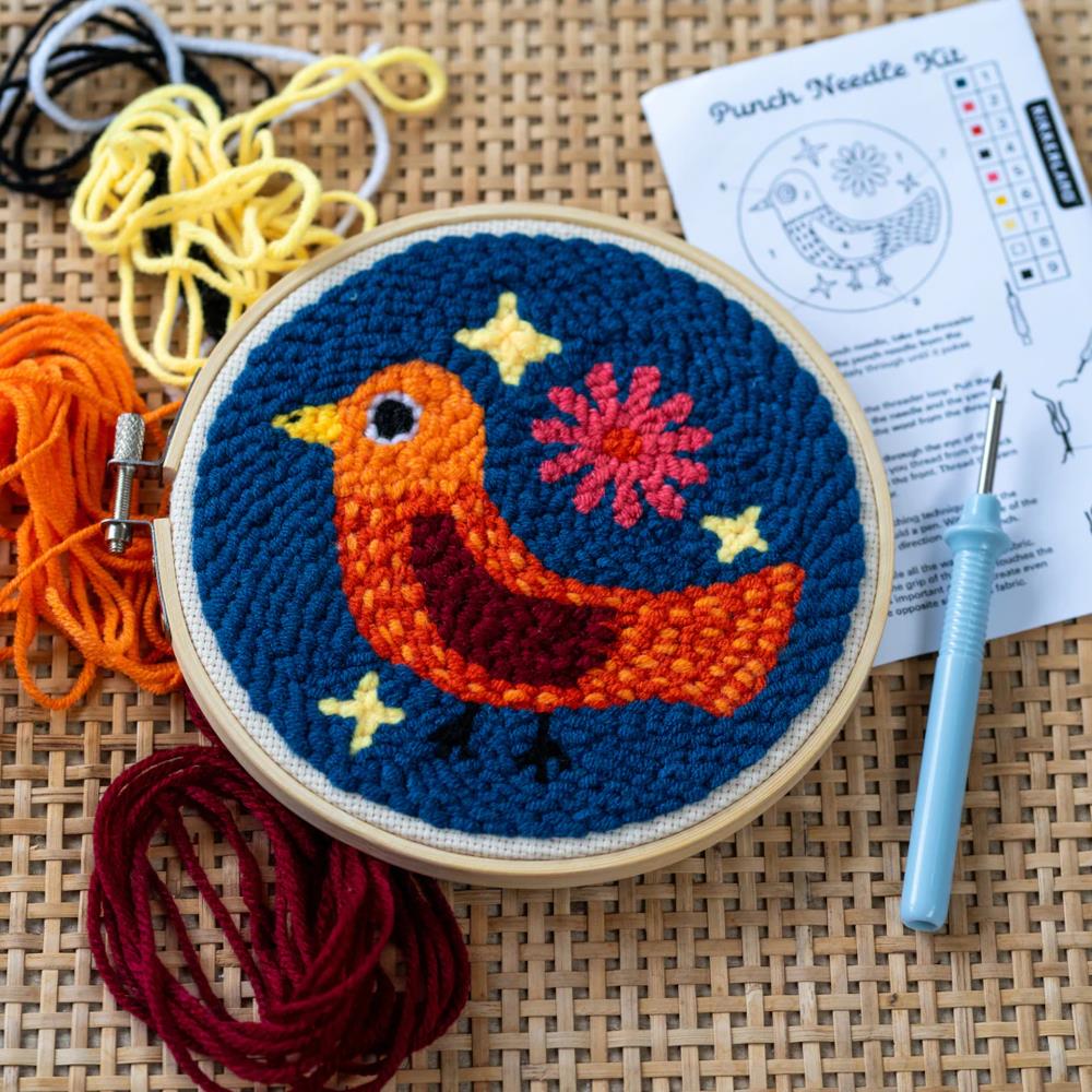 Kikkerland Mini Punch Needle Kit - Bird – Midoco Art & Office Supplies
