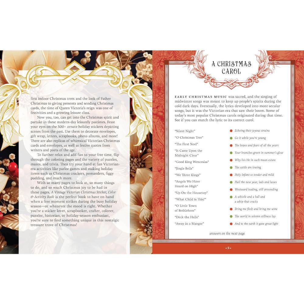 Chartwell A Vintage Victorian Christmas Sticker, Color & Activity Book ...
