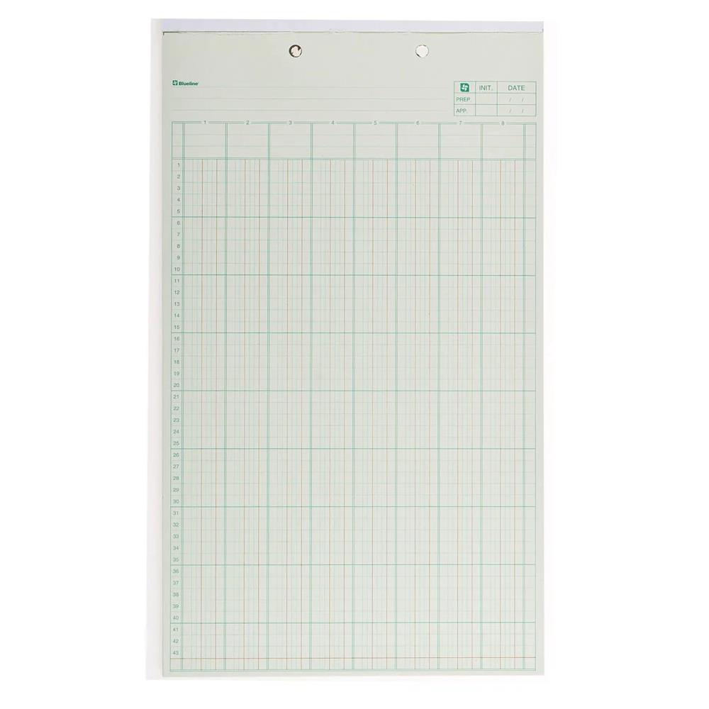 Blueline Columnar Pad, 8 Columns – Midoco Art & Office Supplies
