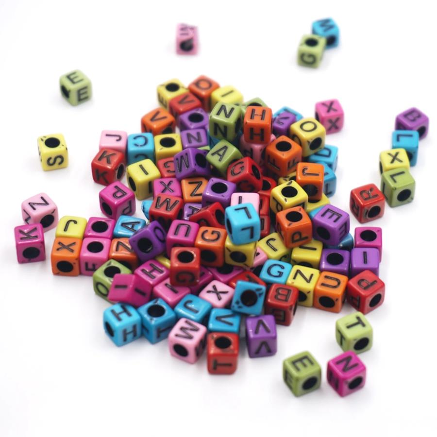 Angels Craft 5mm Beads, Approx 120-ct - Multi-Coloured Alphabet ...