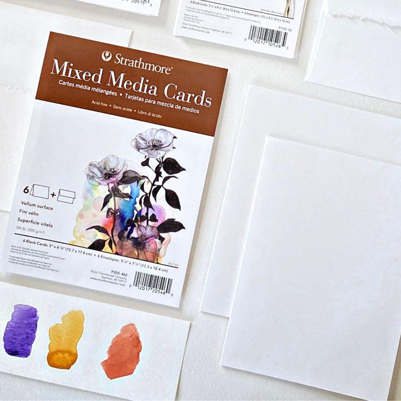 Strathmore Creative Cards 6pk 3.5x4.875" - Mixed Media, 400 Series ...