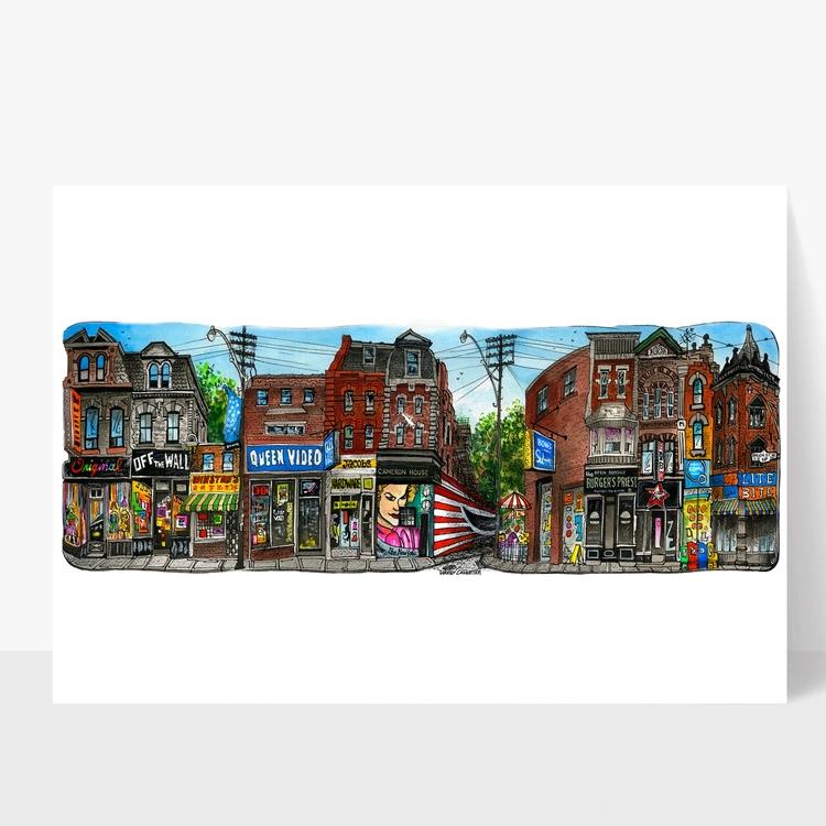 David Crighton Postcard - Queen Video (Queen Street West) – Midoco Art ...