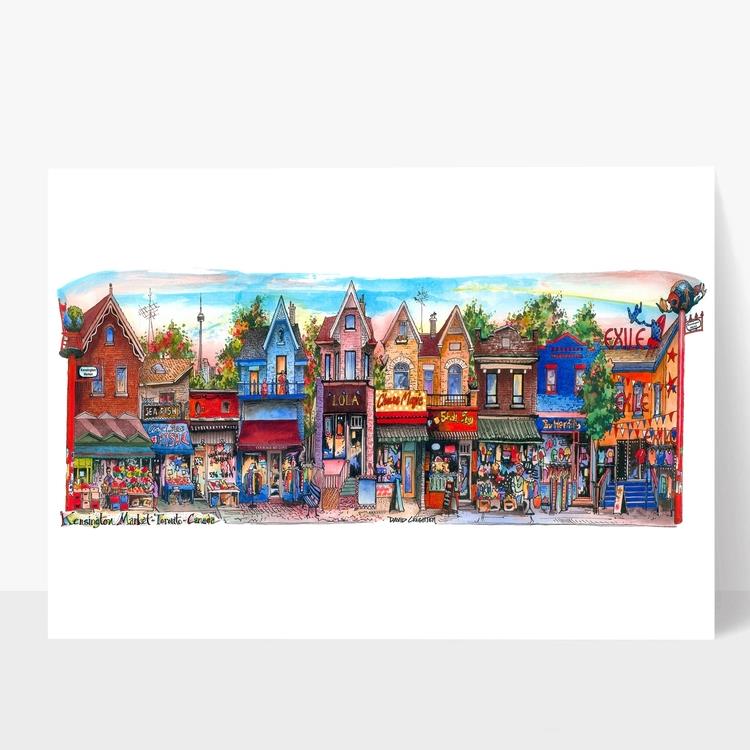 David Crighton Postcard - Kensington Market – Midoco Art & Office Supplies