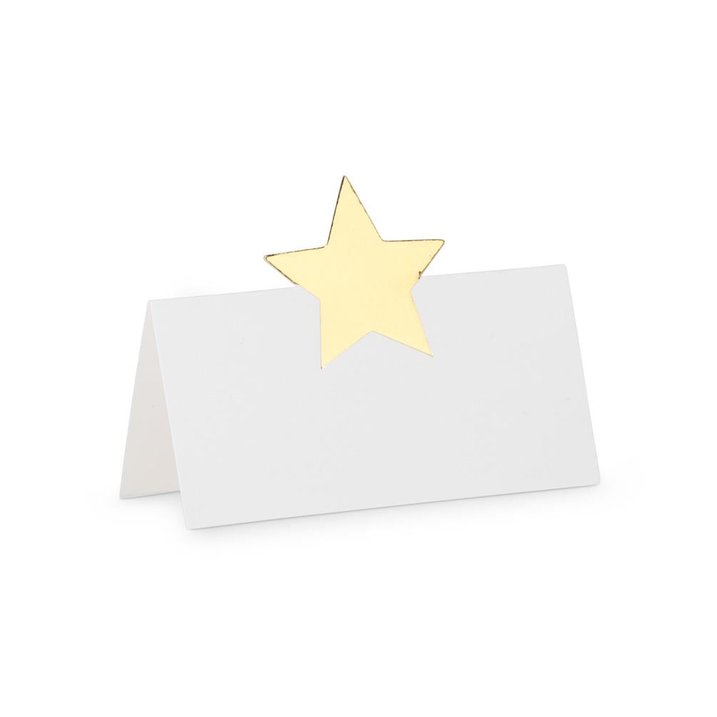 Abbott Placecards 12pk - Gold Star – Midoco Art & Office Supplies