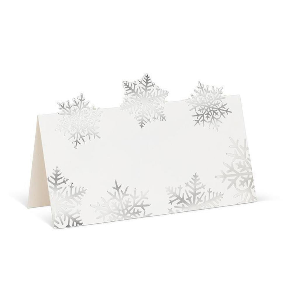 Abbott Placecards 12pk Silver Snowflake – Midoco Art & Office Supplies