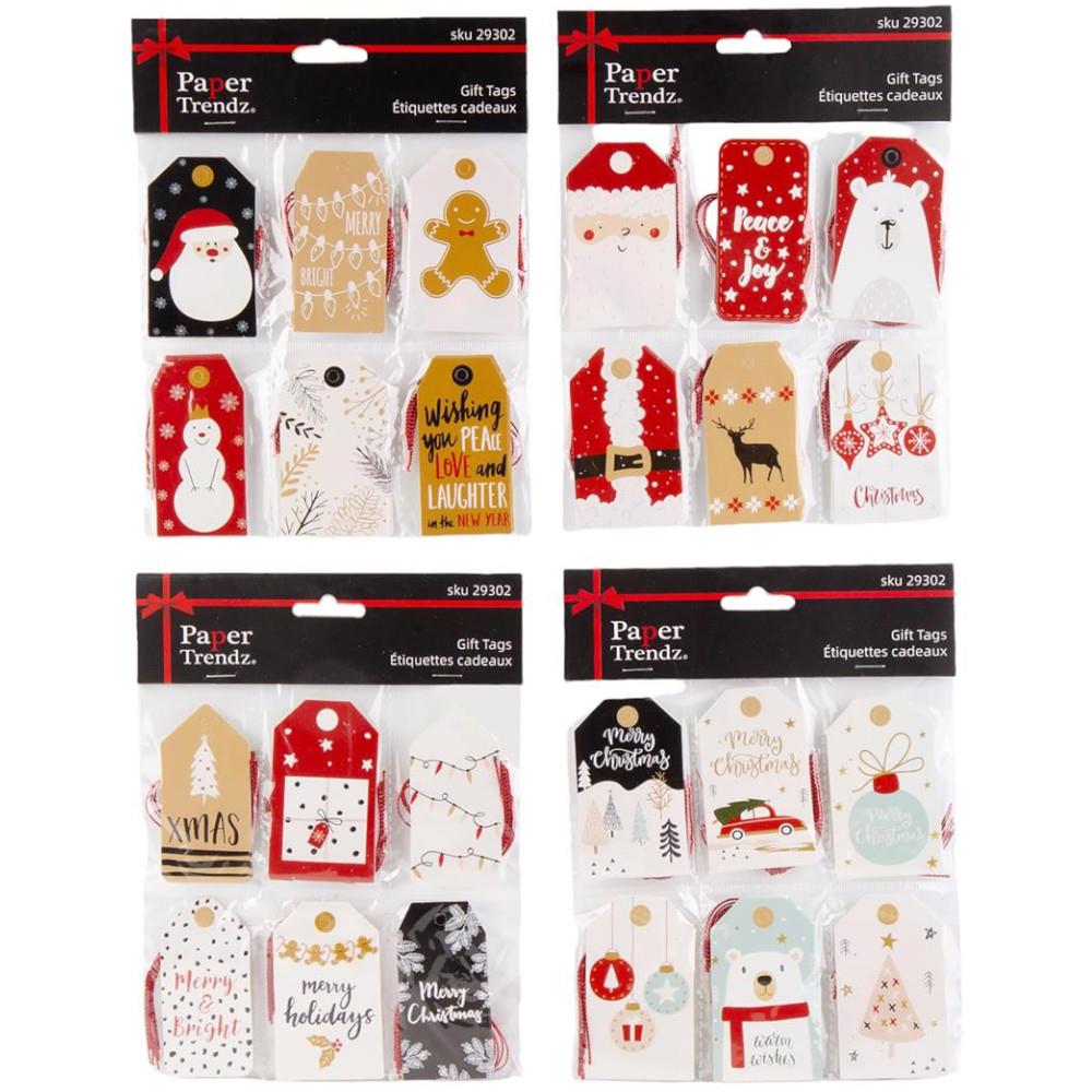 Paper Trendz Holiday Gift Tag Set 24pk, Assorted – Midoco Art & Office ...