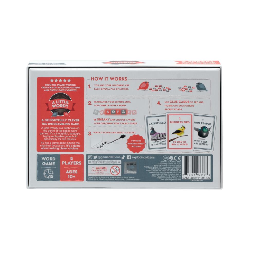 Exploding Kittens Word Game - A Little Wordy – Midoco Art & Office Supplies