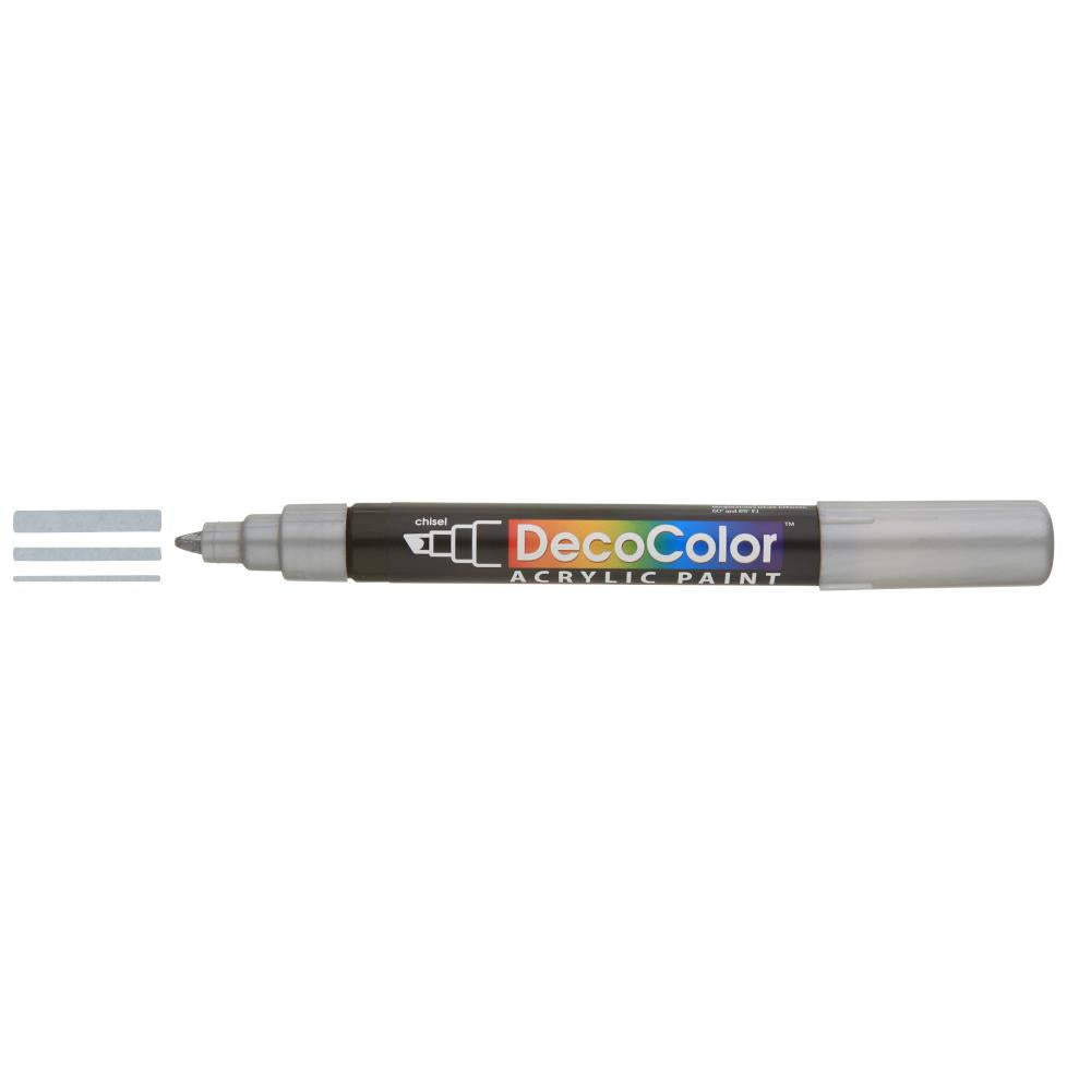 Decocolor Acrylic Paint Marker - Silver – Midoco Art & Office Supplies
