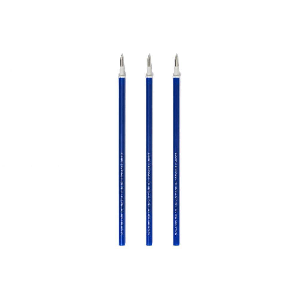 Legami Erasable Gel Pen Refills 3pk Blue – Midoco Art & Office Supplies