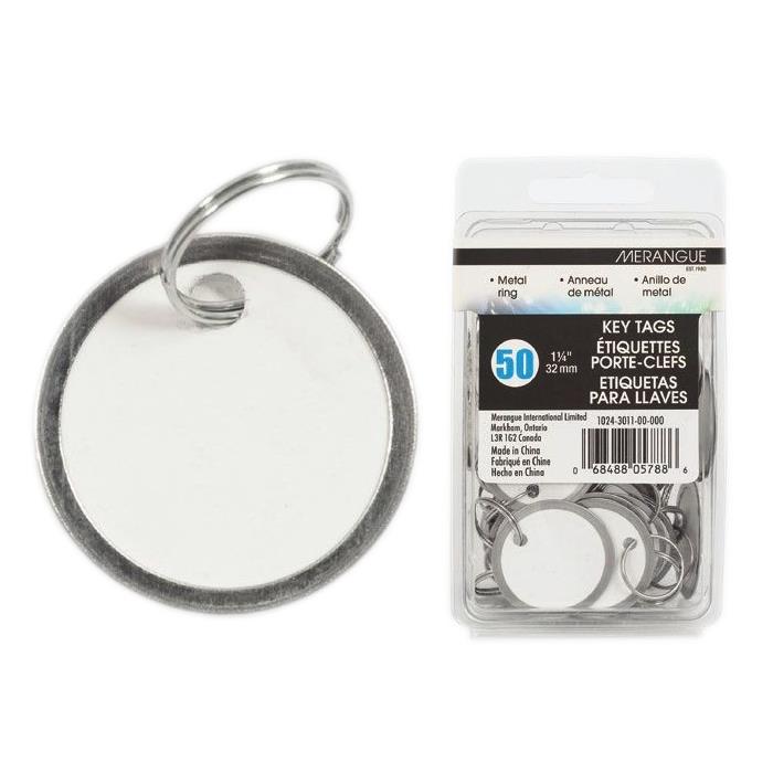 Merangue Metal Ring Key Tags 50pk – Midoco Art & Office Supplies