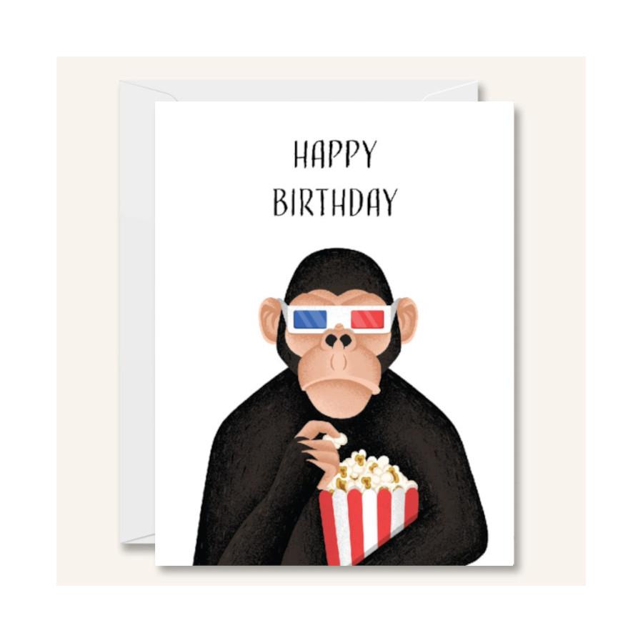 Halfpenny Postage Birthday Chimp Greeting Card – Midoco Art & Office ...